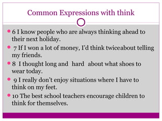 Think expressions | PPT