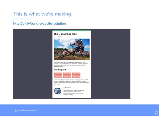 Thinkful build a website (html, css) | PDF