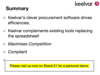 Keelvar - Clever Procurement Software, Think G-Cloud, London. | PDF