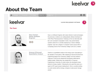 Keelvar - Clever Procurement Software, Think G-Cloud, London. | PPT