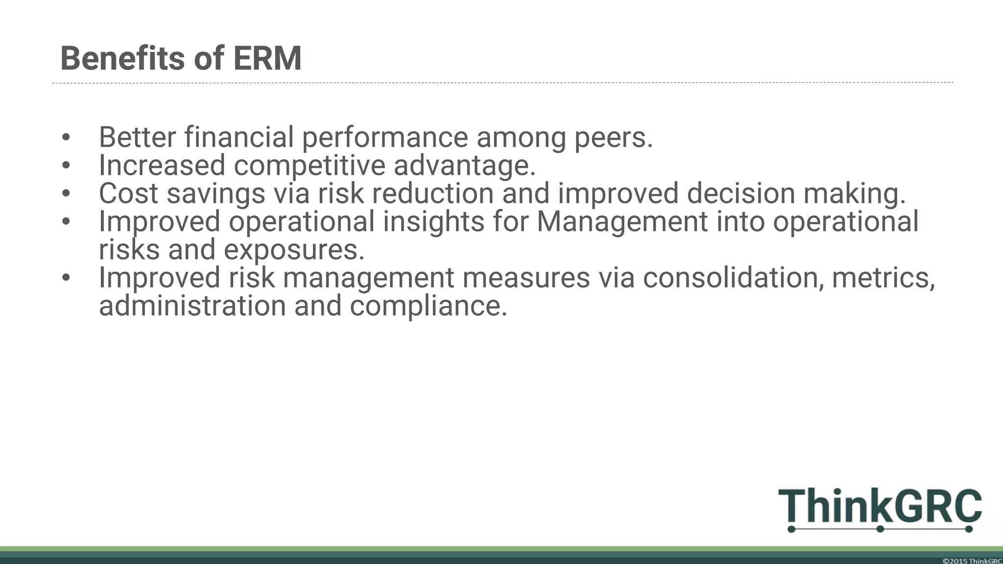 ThinkGRC justifying the transition to an Enterprise Risk Management (ERM) model | PDF