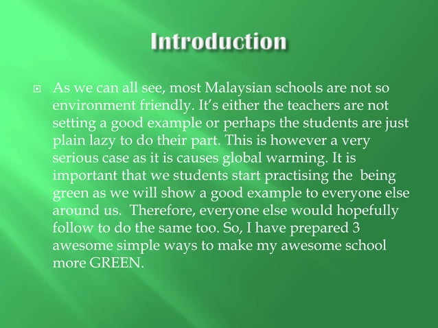 Think green, be green! | PPT