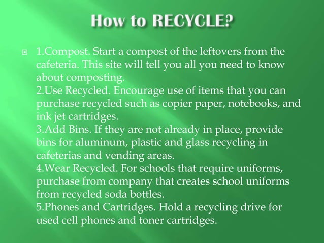 Think green, be green! | PPT