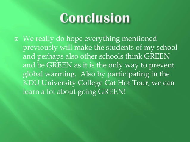 Think green, be green! | PPT