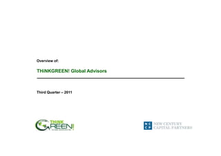 THiNKGREEN! NCCP Overview 2011 | PPT