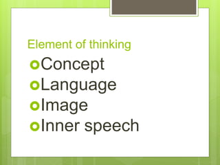 Thinking level type | PPT