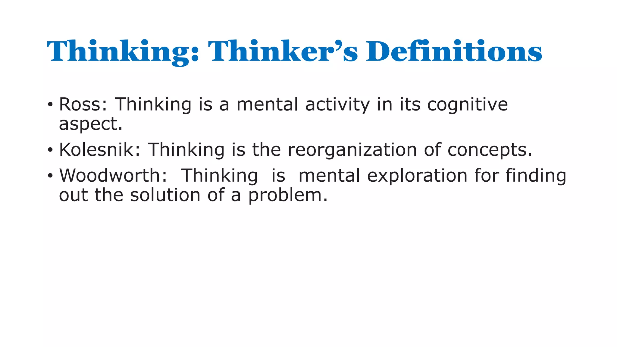 Thinking | PDF