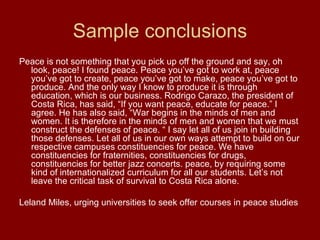 Thinking about conclusions | PPT