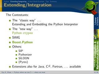 Thinking Hybrid - Python/C++ Integration | PPT