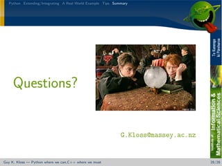 Thinking Hybrid - Python/C++ Integration | PPT