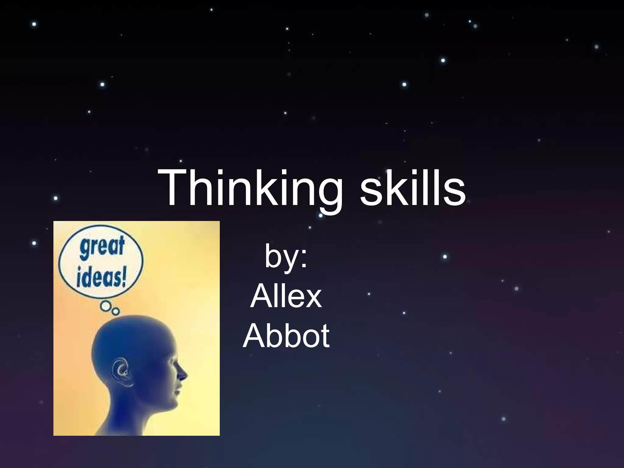 thinking skills | PPT