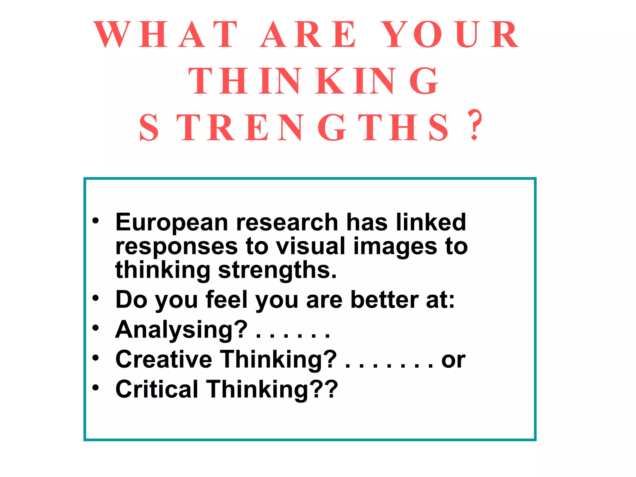 Thinking Types | PPT