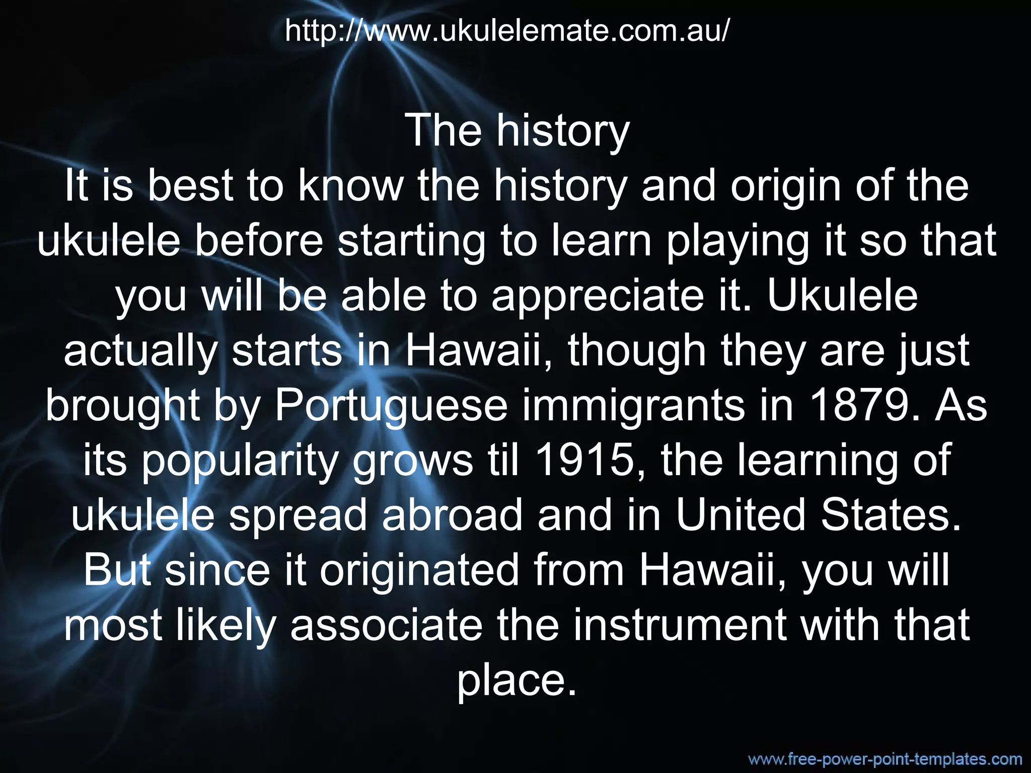 Thinking about learning ukulele | PPT