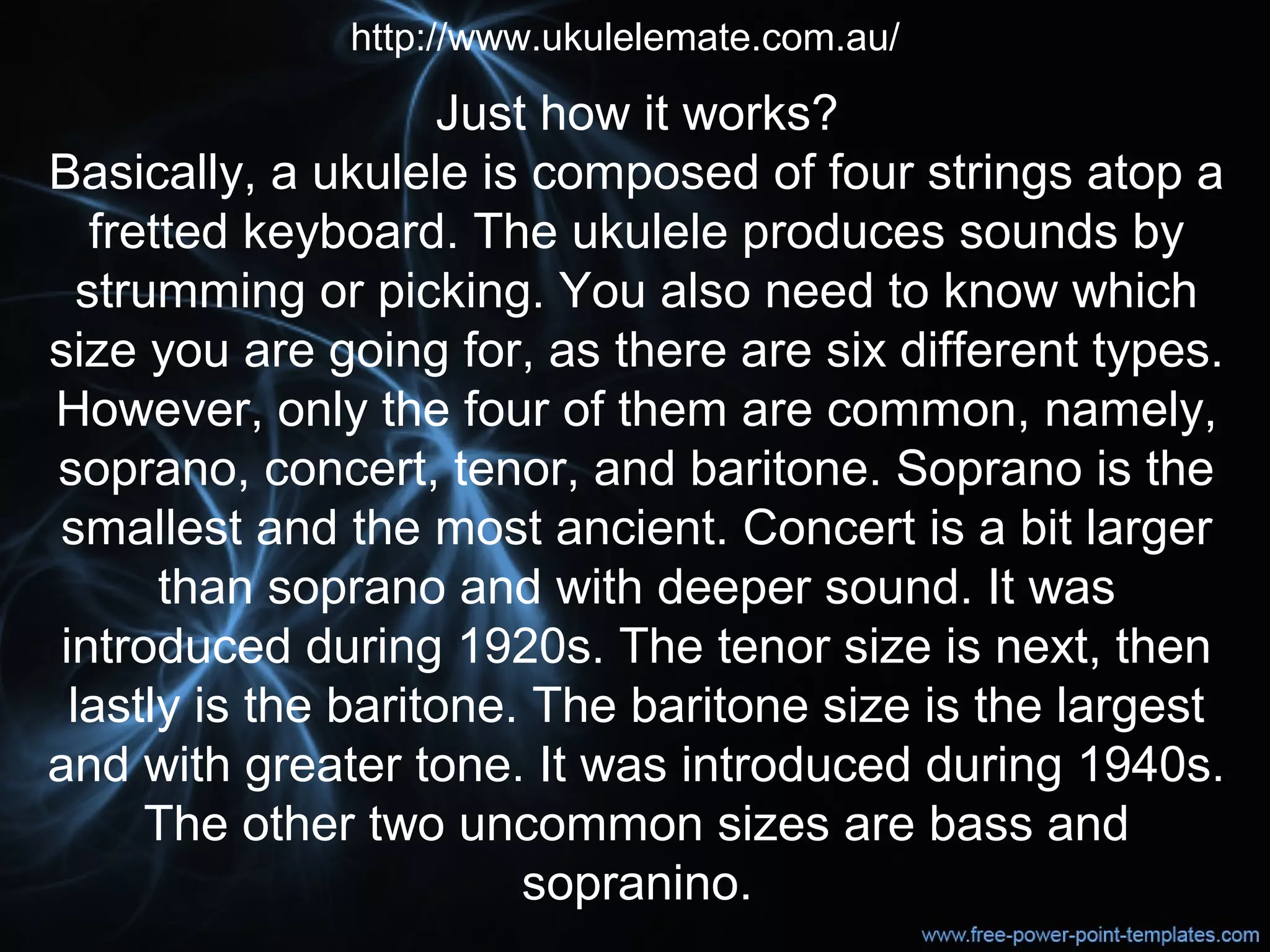 Thinking about learning ukulele | PPT
