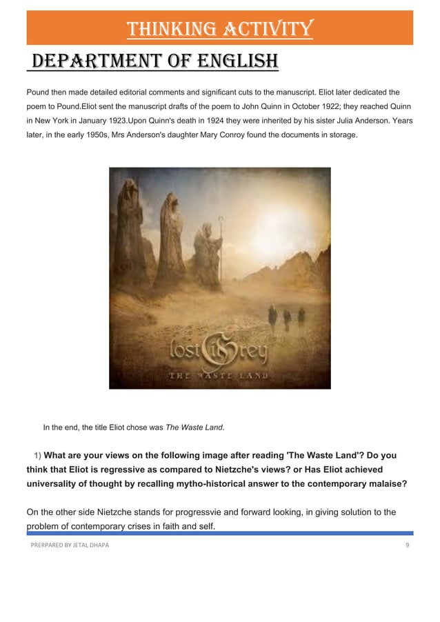 Thinking activity | PDF