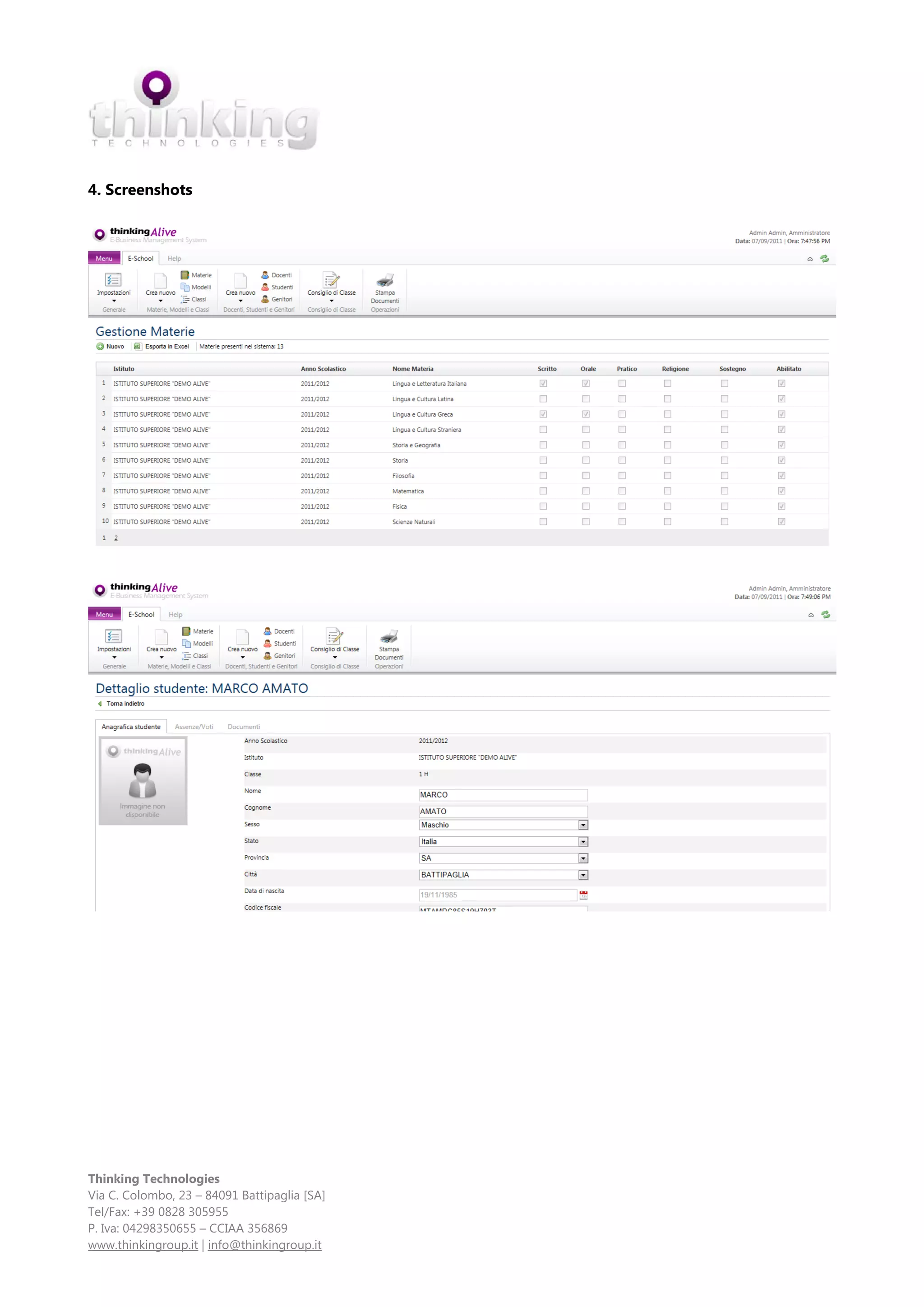 Thinking Alive - Presentazione | PDF