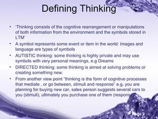 Thinking and language | PPT