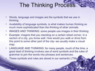 Thinking and language | PPT