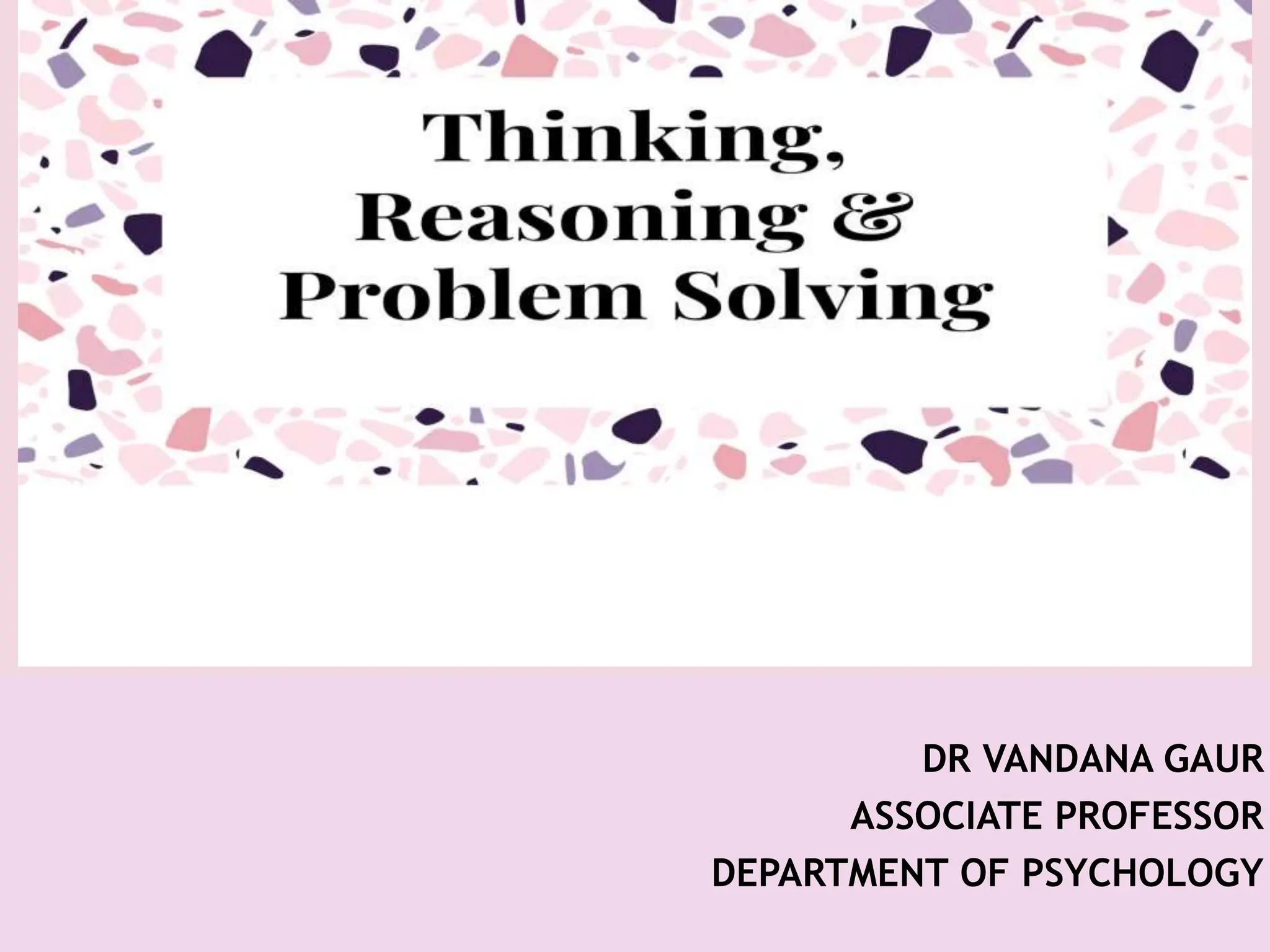 Thinking is a mental process which produces thoughts. Reasoning is a ...