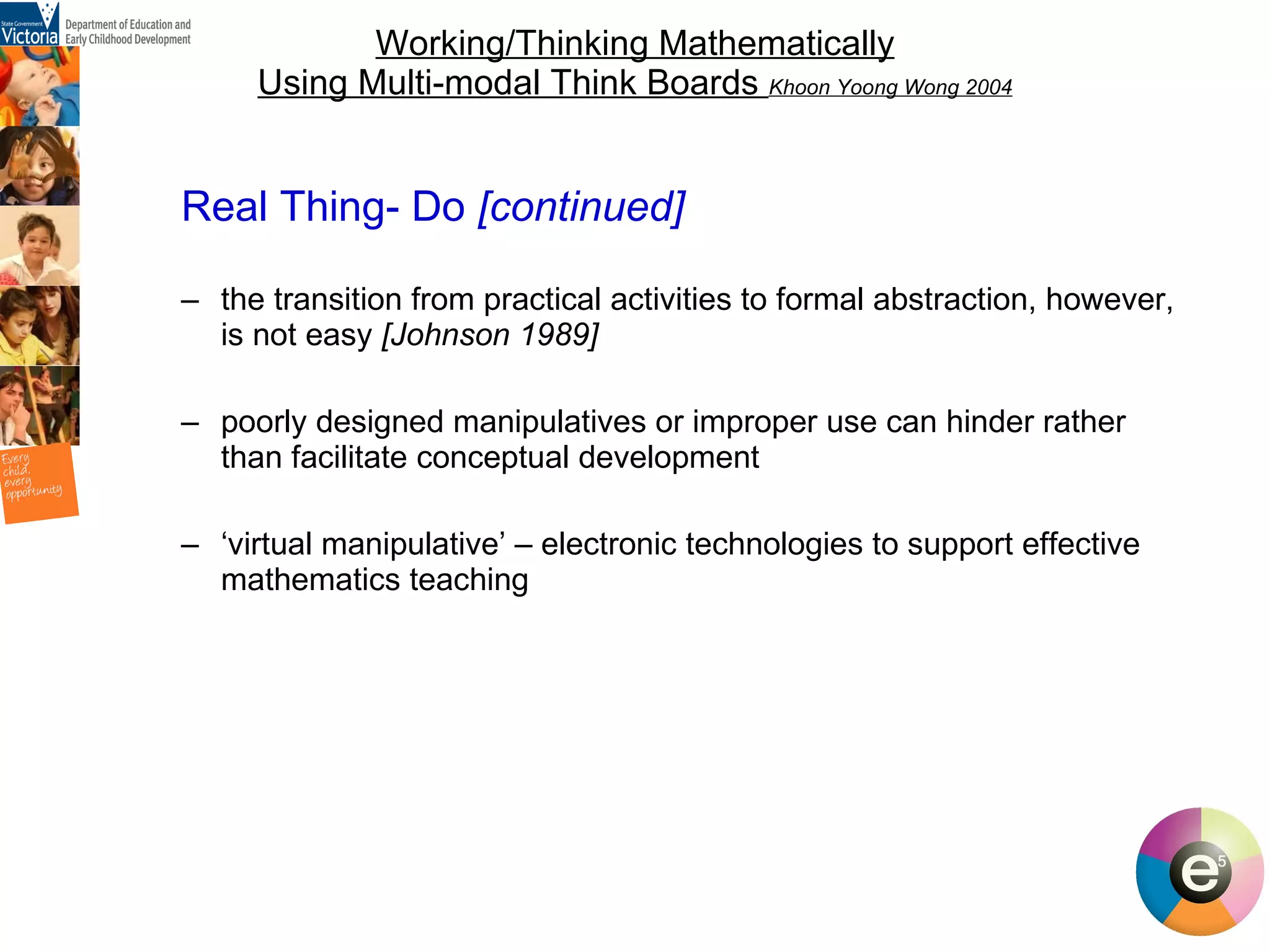 Thinking and working mathematically | PPT