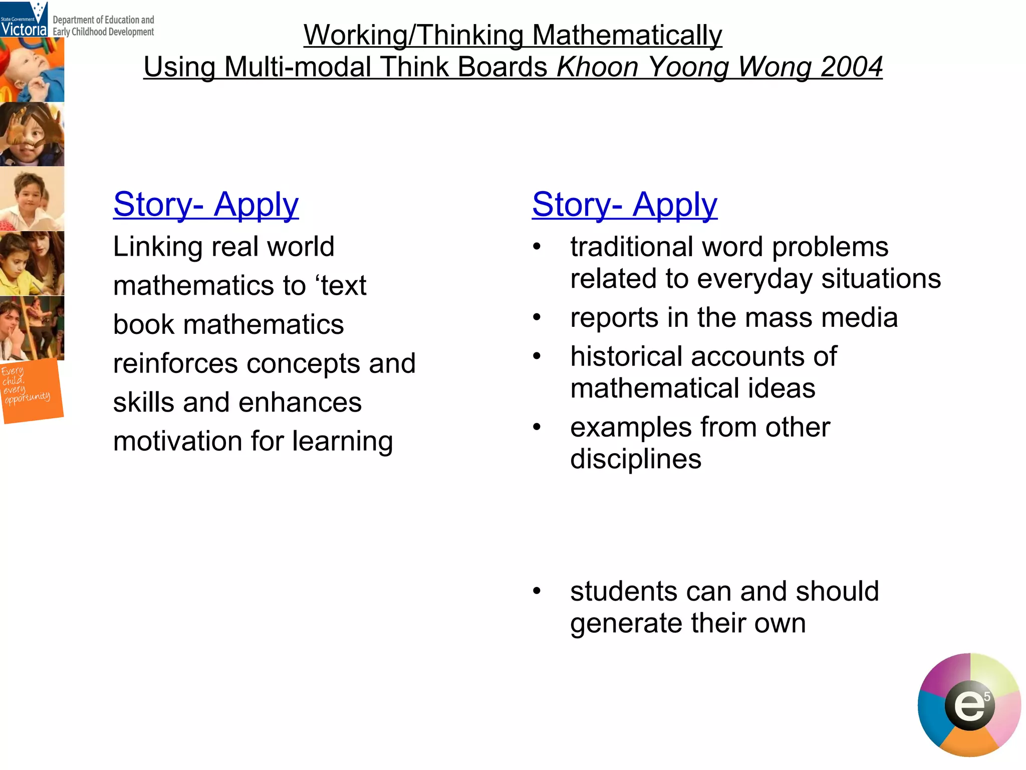 Thinking and working mathematically | PPT