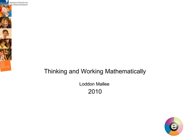 Thinking and working mathematically | PPT