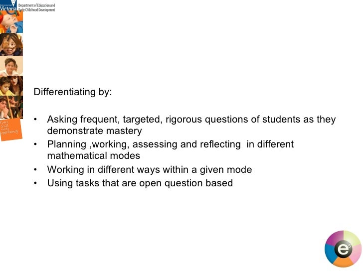 Thinking and working mathematically