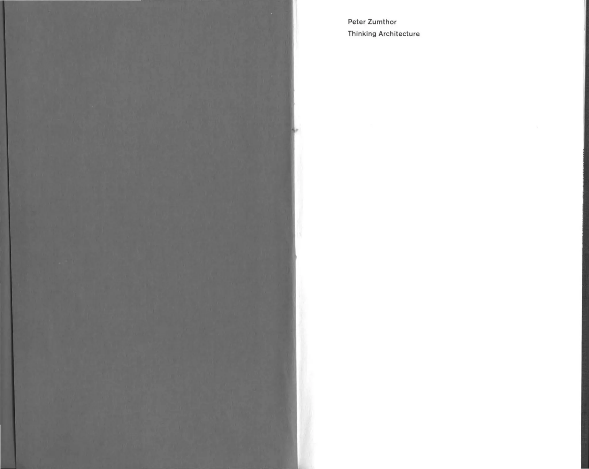 Thinking Architecture by Peter Zumthor ebook | PDF