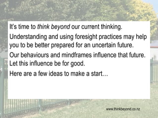 Thinking Beyond Today | PDF | Science