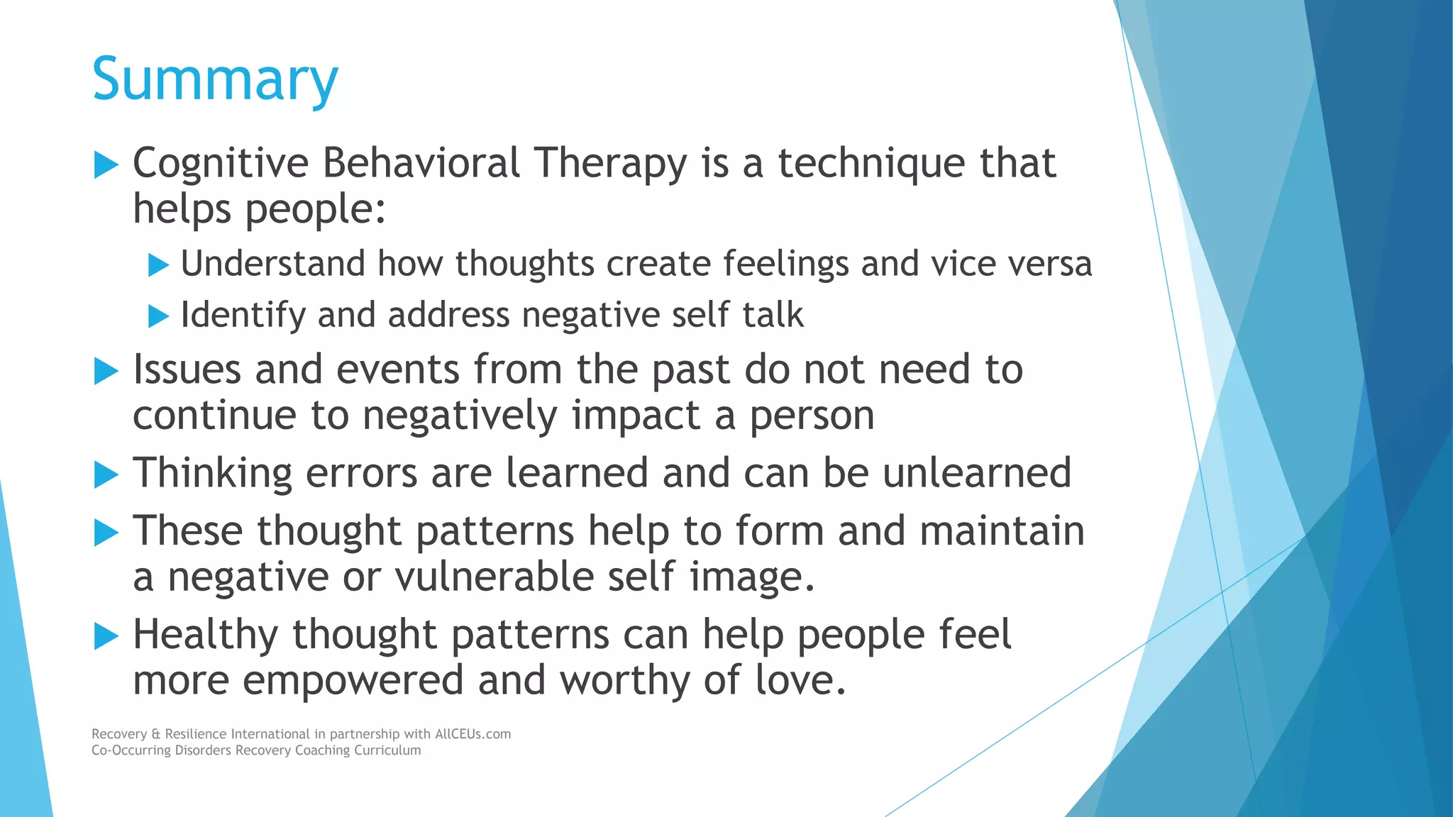 Thinking Errors: Understanding and Addressing Them to Improve Recovery ...