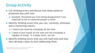 Thinking Errors: Understanding and Addressing Them to Improve Recovery ...