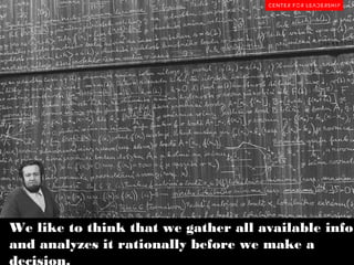 Thinking fast and slow. Decision making | PPT