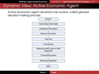 Thinking in Agent-based Economics | PPT