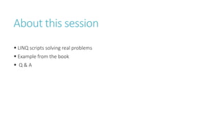 Thinking in linq | PPTX