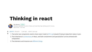 Thinking in react 2018 | PPT