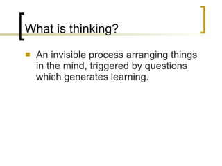 Thinking & Learning | PPT