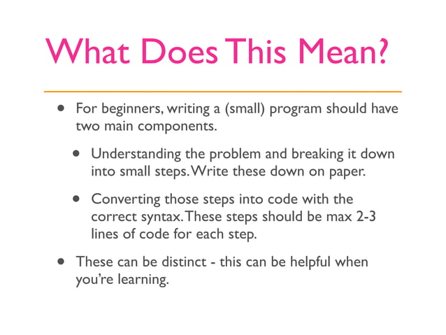 Thinking Like a Programmer | PPT