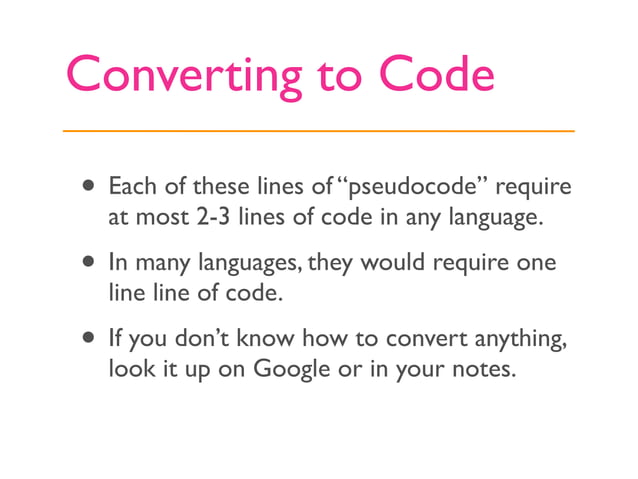 Thinking Like a Programmer | PPT