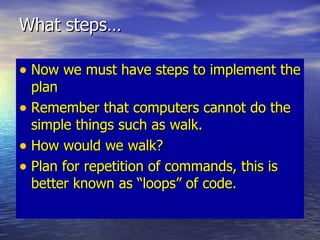 Thinking like a programmer | PPT