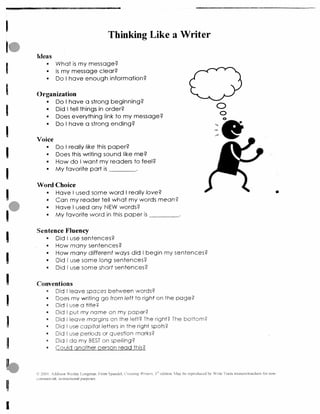 Thinking Like a Writer | PDF