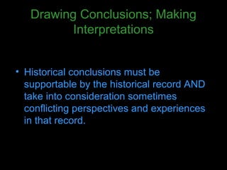 Thinking like historian full slideshow | PPT