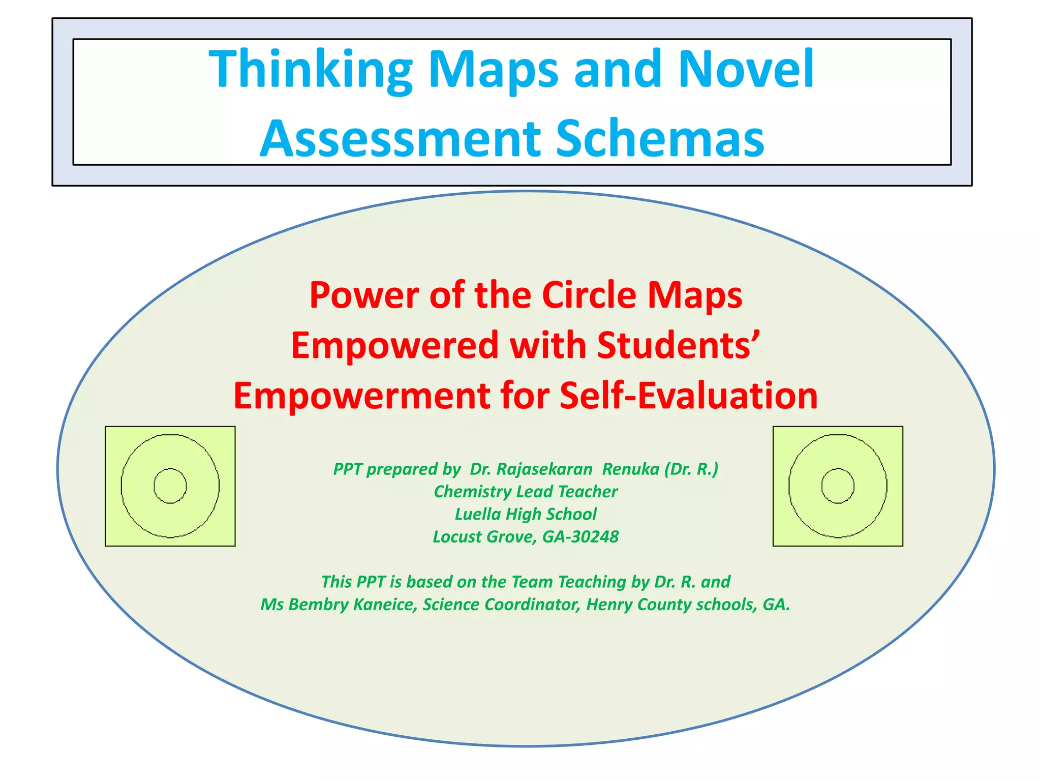Thinking Maps and Novel Assessment Schemas | PPTX