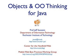 Objects & OO Thinking for Java | PPT