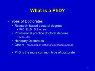 Thinking of Doing a PhD? | PPT