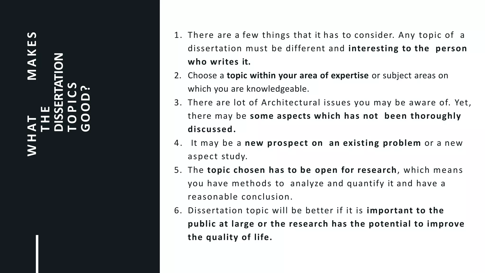 Thinking on Dissertation topics.pptx