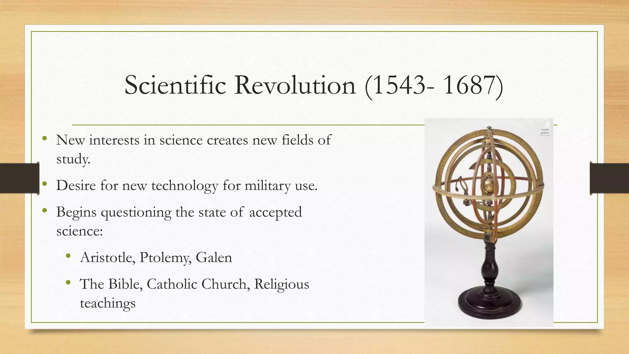 Thinking revolutions - Commercial and Scientific Revolutions | PPTX