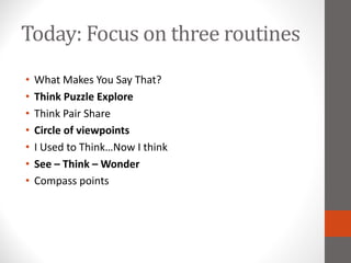 Thinking Routines and CLIL: A Preliminary Exploration | PPT