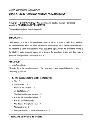 Thinkingroutines | PDF | Educational Assessment | Education