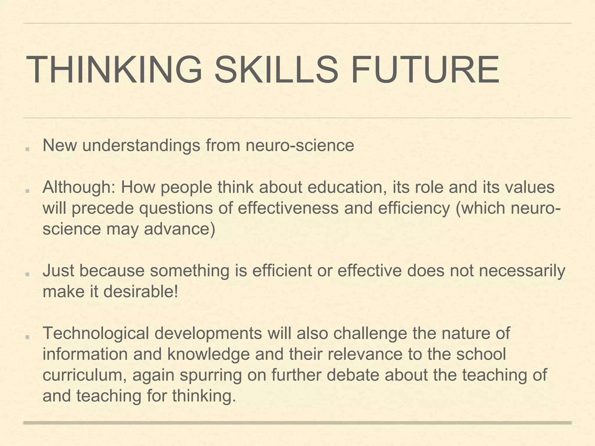 Thinking schools tct 2019 | PPT