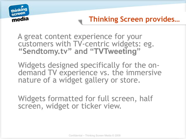 Thinking Screen Media Overview | PPT